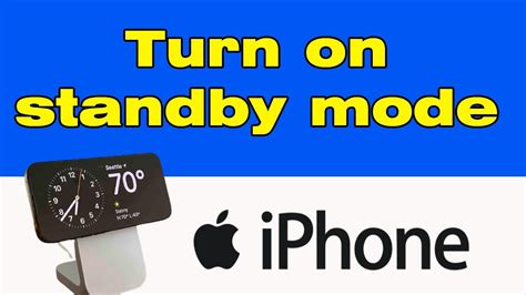 How To Turn On Standby Mode On Iphone Ios 17 Youtube