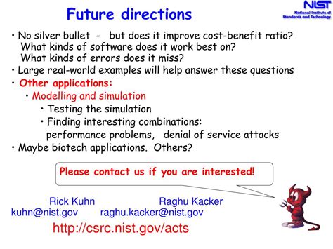 PPT Automated Combinatorial Testing For Software Rick Kuhn And Raghu Kacker National Institute