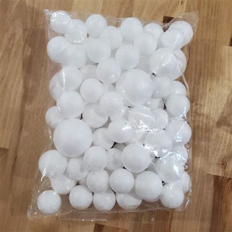 Multi Size Pack Styrofoam Balls Round White Styro Foam Polystyrene Etsy