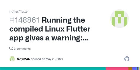 running the compiled linux flutter app gives a warning libegl warning