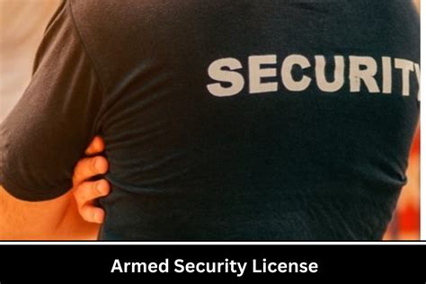 Armed Security License Fast Guard