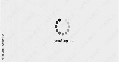 sending bar progress circle computer screen animation loop isolated on