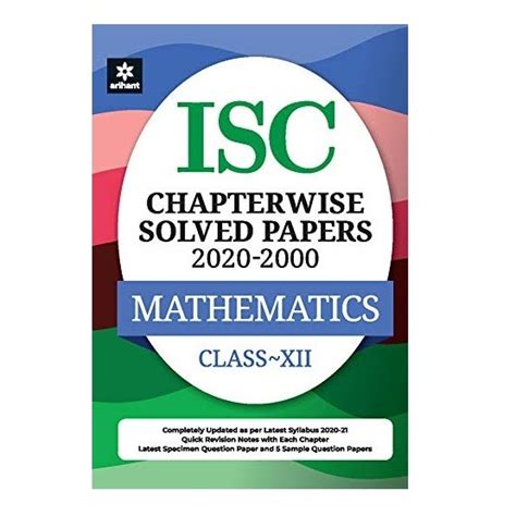 Arihant Isc Chapterwise Solved Papers Mathematics Class English Medium