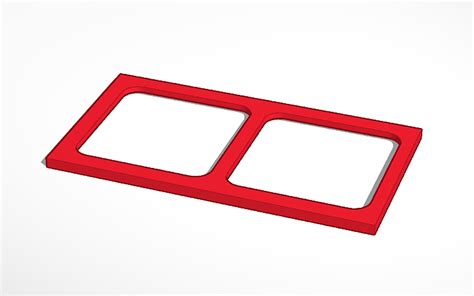 3d Design Double Wall Socket Cover Frame Simple Tinkercad