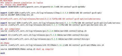 Compiling Geant4 Simulation On Lxplus Getting Started Geant4 Forum