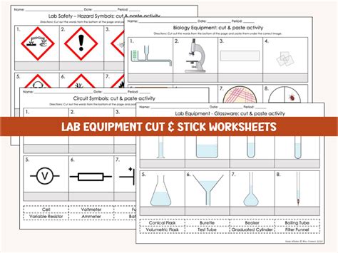 Ks3 Science Lab Equipment Cut And Stick Worksheets Teaching Resources