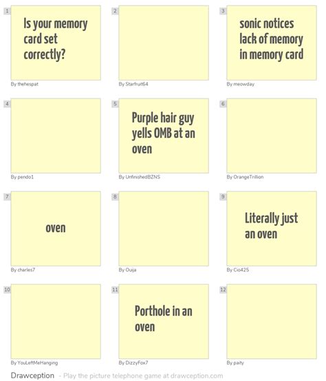 Is Your Memory Card Set Correctly Drawception