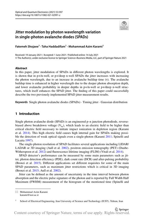 Jitter Modulation By Photon Wavelength Variation In Single Photon