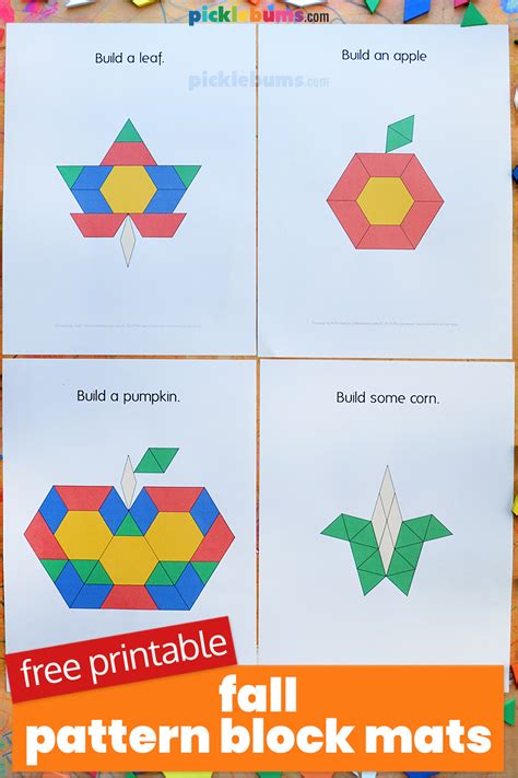 Pattern Block Turkeys Free Printable Picklebums
