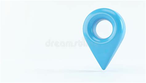 A Blue 3d Map Pin Icon On A White Background Symbolizing Location Or Navigation Stock