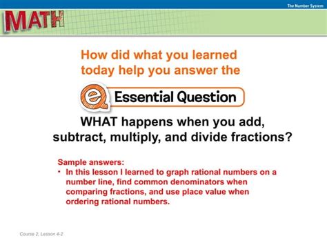 Rational Numbers And Fractions Rational Numbers And Fractions Pptx