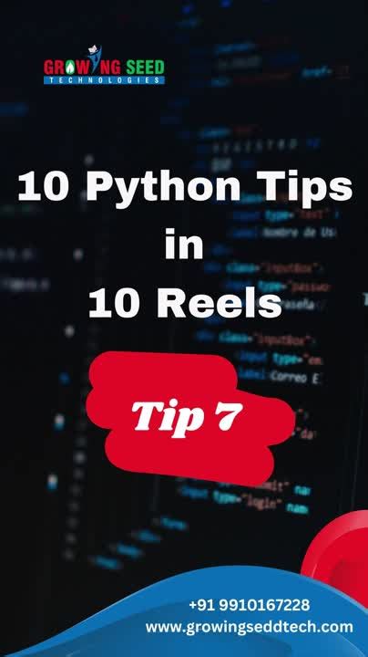 Growingseed Technologies On Linkedin Growingseedtechnologies Pythontips Learnpython Codinglife