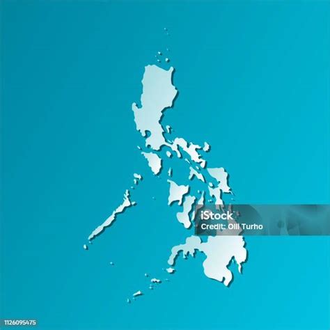 필리핀의 단순화 된 지도의 밝은 파란색 실루엣 벡터 고립 된 그림 아이콘 0명에 대한 스톡 벡터 아트 및 기타 이미지 0명 개념 국가 관광명소 Istock