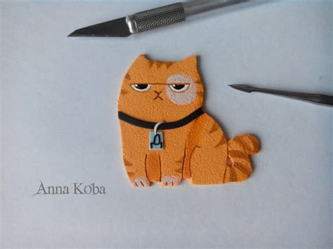 Как я делала кота по мотивам стикеров Вк Пикабу