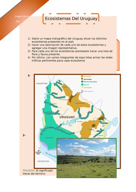 Ecosistemas Del Uruguay Ecosistemas Del Uruguay Sobre Un Mapa