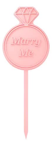 Kit De 3 Cake Topper Anillo De Compromiso Mercadolibre