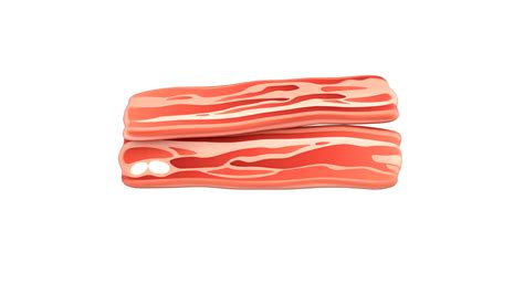 3d Cartoon Bacon Model Turbosquid 2078970