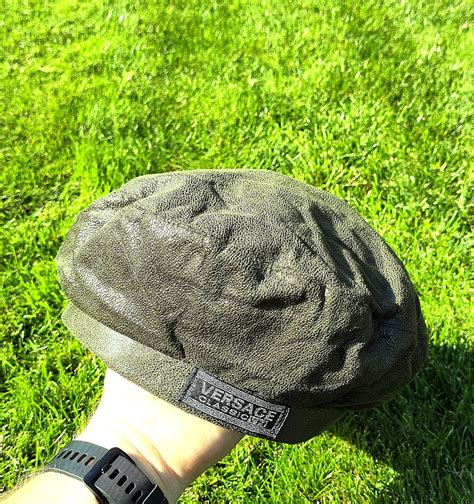 Vintage Vintage Versace Classic V2 Leather 90s Retro Rare Beret Grailed