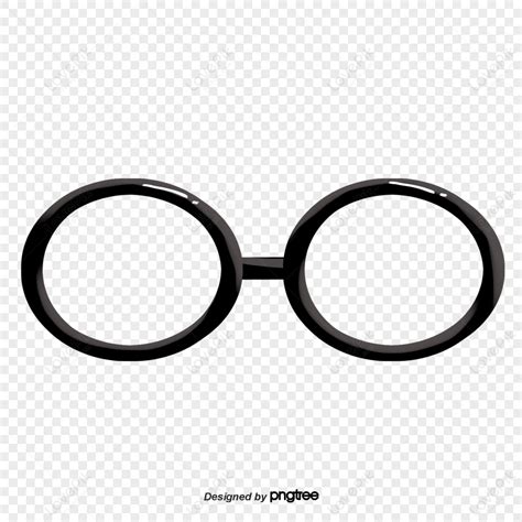 A Pair Of Black Round Glasses Decoration Black Frame Circular Black