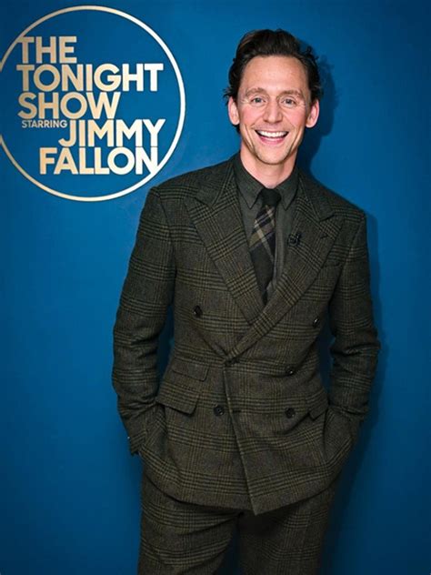 The Tonight Show Tom Hiddleston Check Suit Loki Star Suit