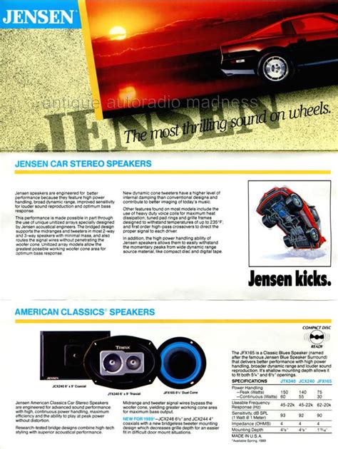 Jensen Car Stereo Vintage Speakers