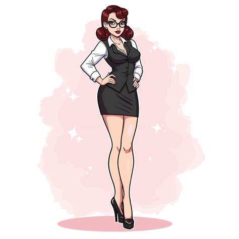 Pinup Girl Cartoon Illustration 58221194 Vector Art At Vecteezy