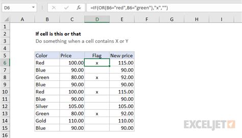 If Cell Is This OR That Excel Formula Exceljet