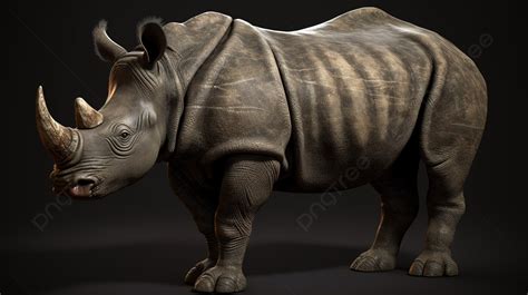 3d Rhino Renderer Royalty Background 3d Rhino In The Wild Rhinoceros Picture Background Image