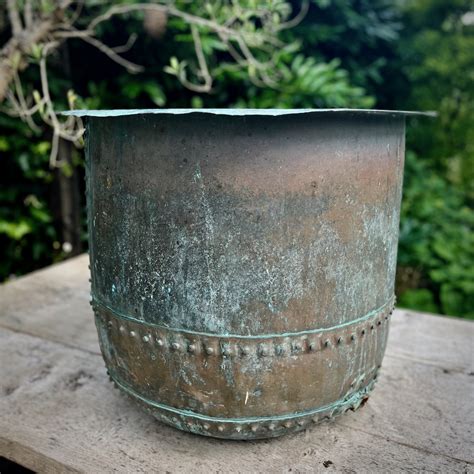 Large Riveted Copper Planter Sold Feraland