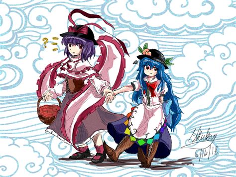 OC Art Come Along Tenshi You Have To Apologize For That Earthquake R Touhou