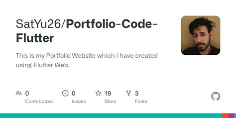 Github Satyu Portfolio Code Flutter This Is My Portfolio Website