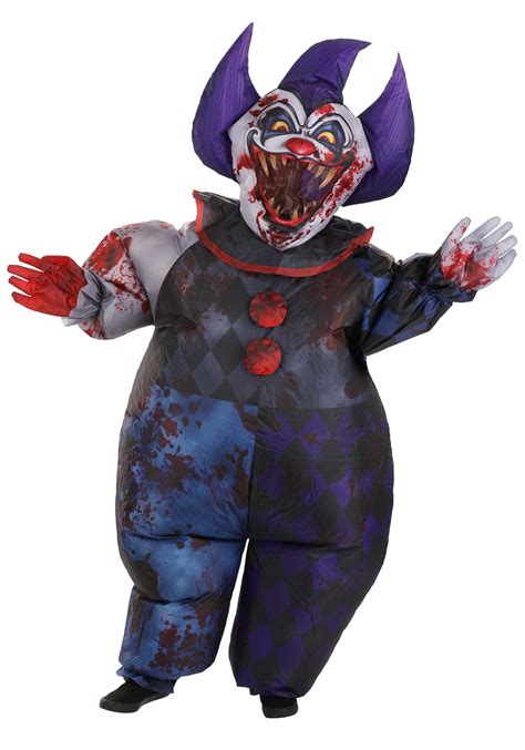 Blood Splattered Clown Costumes For Fright Night Halloween Costumes
