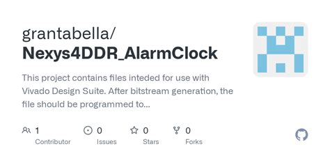 Github Grantabellanexys4ddralarmclock This Project Contains Files Inteded For Use With