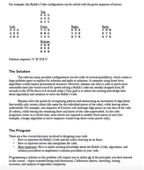For Example This Rubik S Cube Configuration Can Be Chegg Com