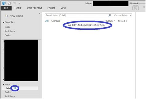 [solved] outlook inbox showing unread messages but none exist