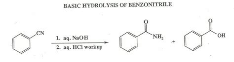 Solved Basic Hydrolysis Of Benzonitrile Cn 1 Aq Naoh 2