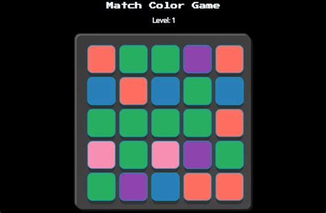 Match Color Game Using Html And Css In Vanillajs With Source Code Sourcecodester