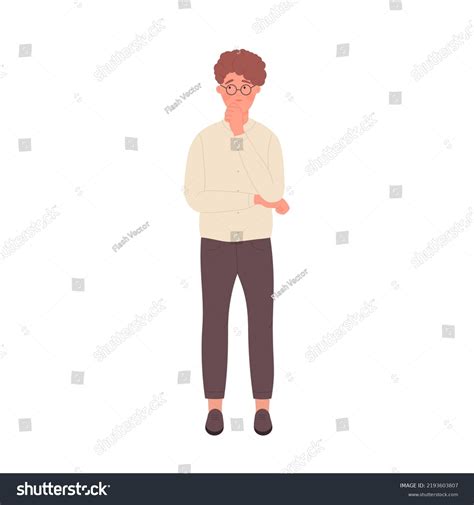 Nerd Babe Thinking Pose Confused Geek Stock Vector Royalty Free 2193603807 Shutterstock