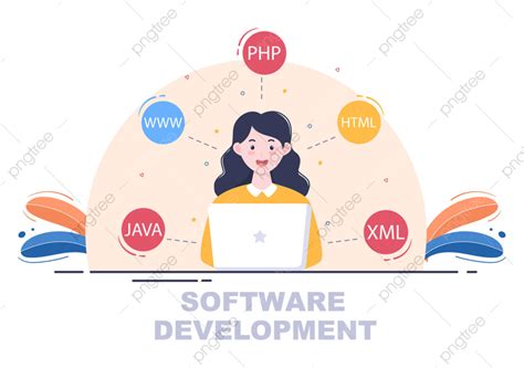 Computer Programming Software Vector Design Images Software Development And Programming Code On