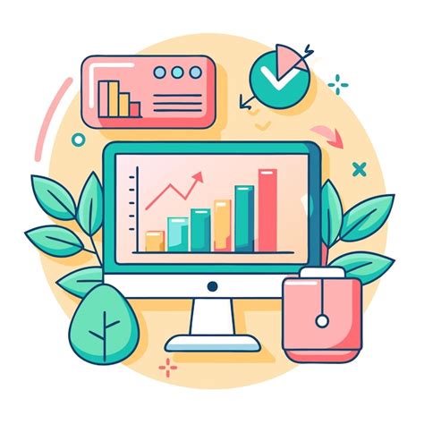 computer screen showing a graph with leaves a checkmark and another graph on the screen