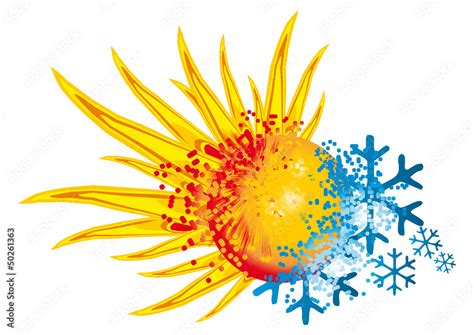 Logo Hot And Cold Stock Vector Adobe Stock