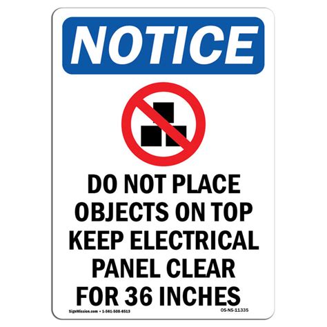 Signmission Osha Notice Do Not Place Objects Sign With Symbol Wayfair