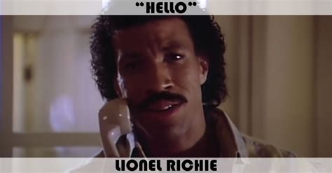 Hello Song By Lionel Richie Music Charts Archive