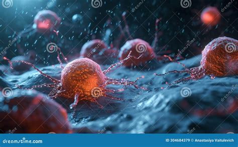 Virtual Reality Render Of Cancer Cells Stock Image Image Of Human Diagnosis 304684379
