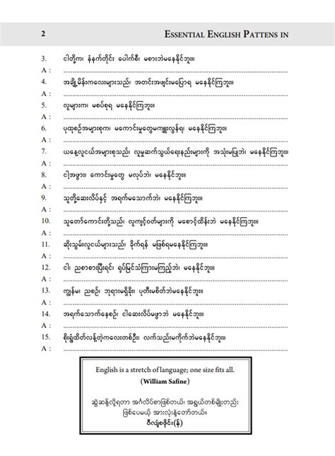 Essential English Patterns In Speaking And Writing Pann Satt Lann Books