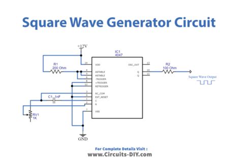 Square Wave Pulse Generator Circuit CD4047