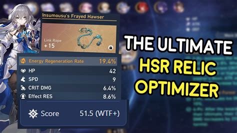 Optimizing Relics For Characters Using Fribbels Hsr Optimizer Honkai Star Rail Youtube