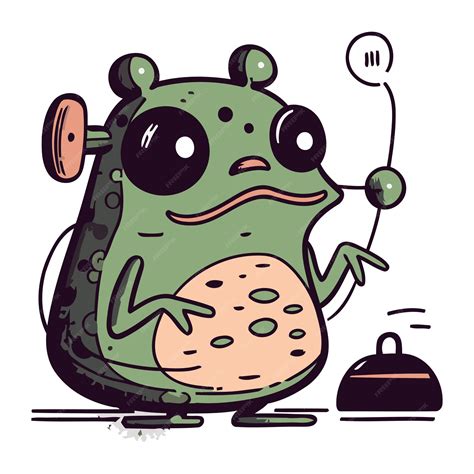 Premium Vector Funny Frog On The Phone Vector Illustration In Cartoon