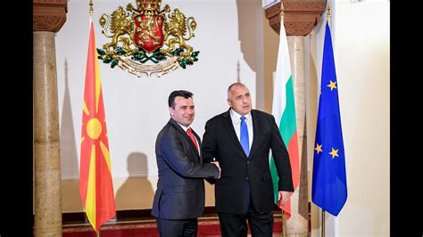 Средба на премиерот Заев со премиерот Борисов во Софија Бугарија Youtube