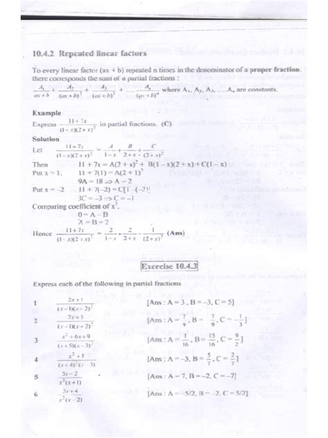 Partial Fractions Pdf